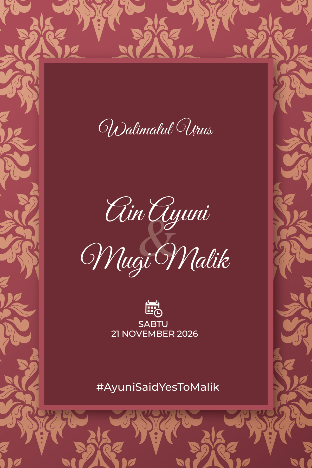 # Ain Ayuni & Mugi Malik 21/11/2026 - Alive Card